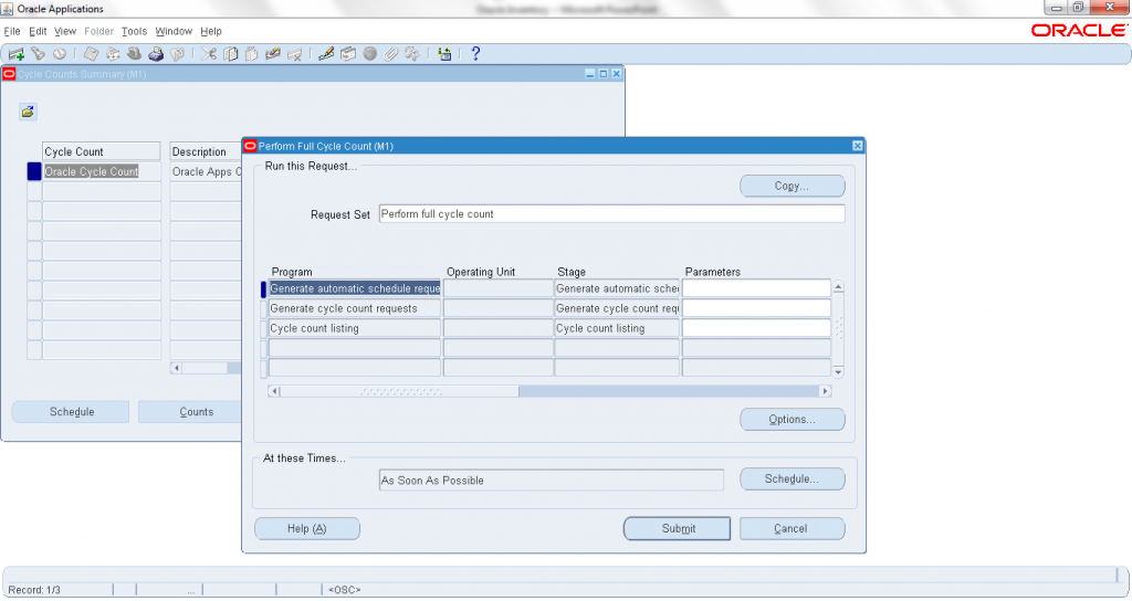 Perform Full Cycle Count | ORACLE APPS COMMUNITY