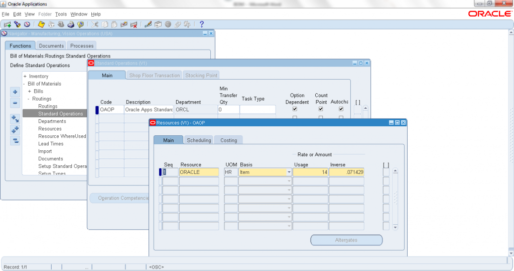 Setup Standard Operation | ORACLE APPS COMMUNITY